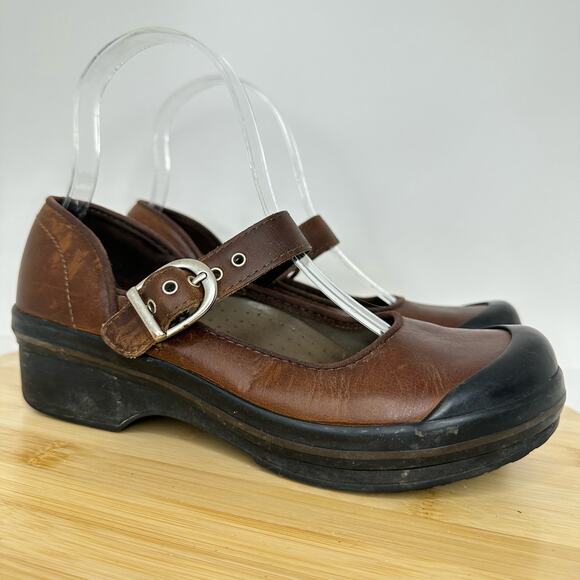 Dansko | Shoes | Dansko Valerie Mary Jane Clog Shoes Genuine Leather ...